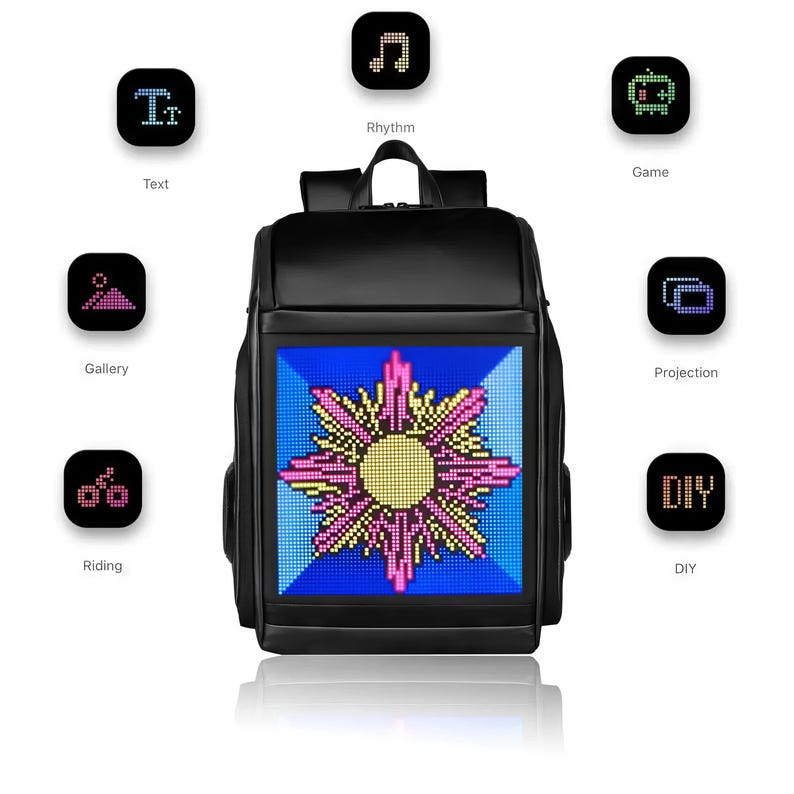 Dynamic Display LED Bluetooth Speaker Backpack - Etsy