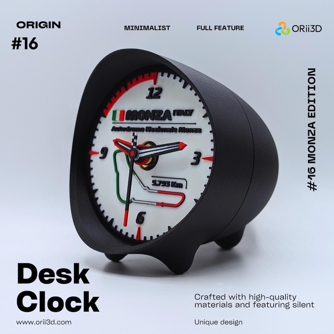 GP Monza Table Clock Italian GP | Clock With Silent Mechanism | Turbo ...