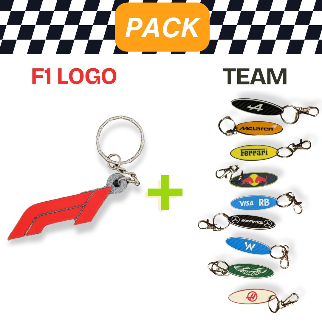 PACK F1 TEAM KEYCHAIN | F1 Decor | Formula 1 Merchandise | Affordable ...