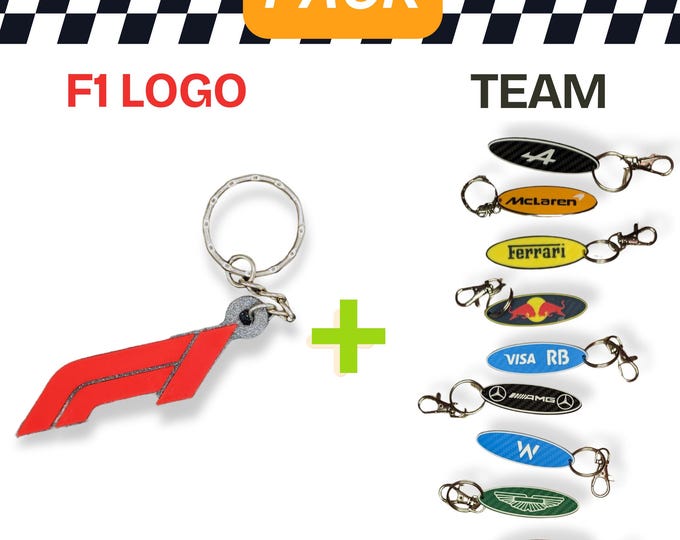 PACK F1 TEAM KEYCHAIN | F1 Decor | Formula 1 Merchandise | Affordable ...