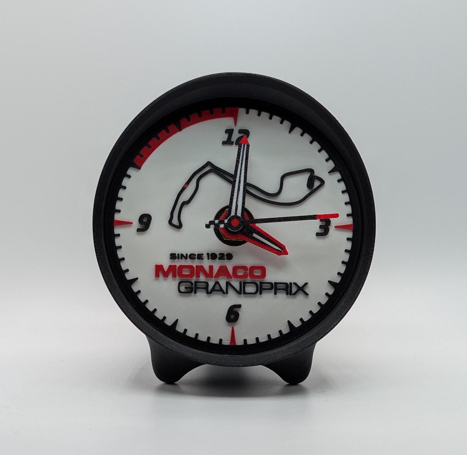 Monaco GP Desk Clock | F1-themed Circuit Decoration | Silent Monte ...