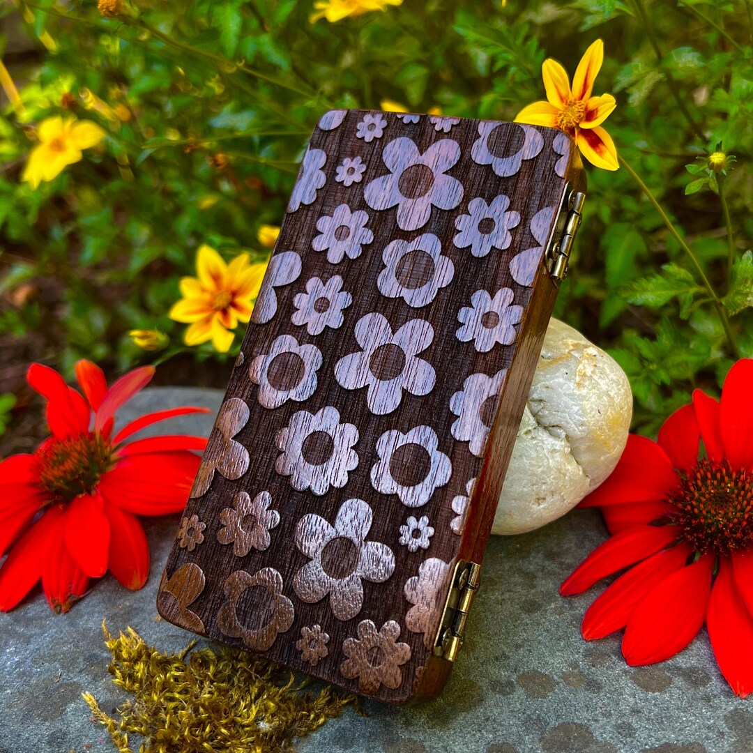 Wildflower Walnut Stash Case - Etsy