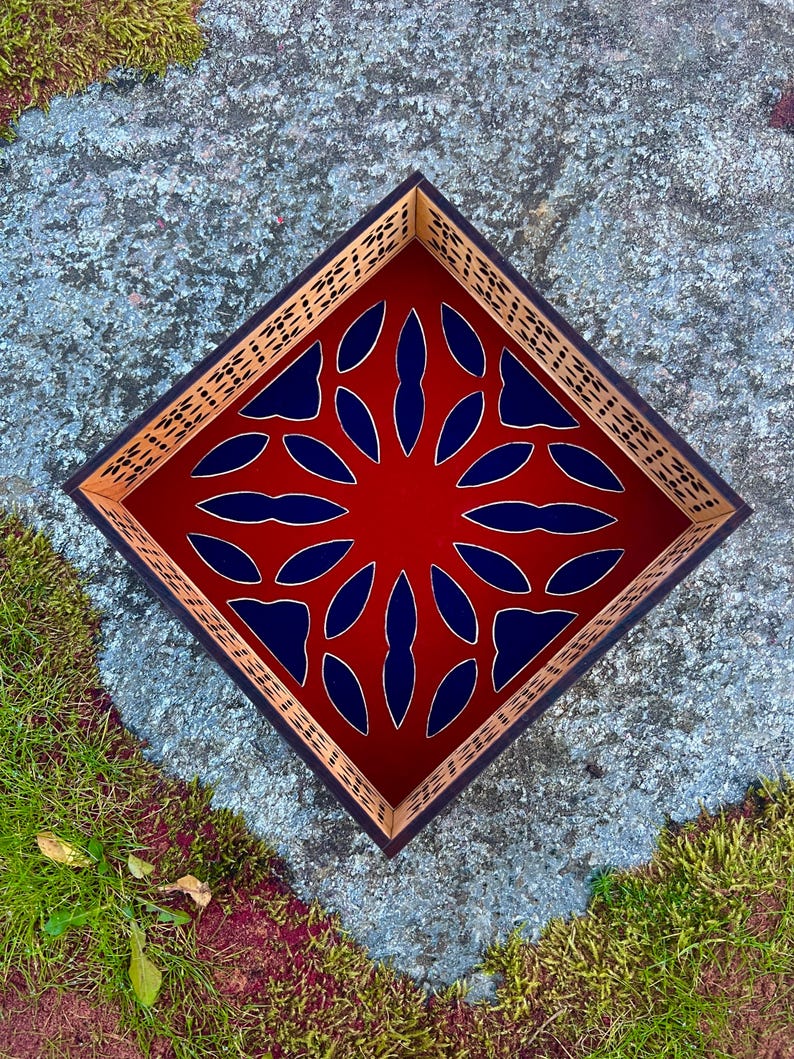 Dice Tray – Cherry Wood Dice Rolling Tray With Velvet Lining | D&D RPG ...