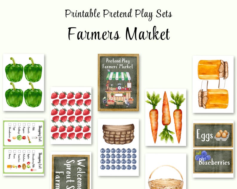 Farmers Market - Printable Pretend Play Set. Discover the Benefits of ...