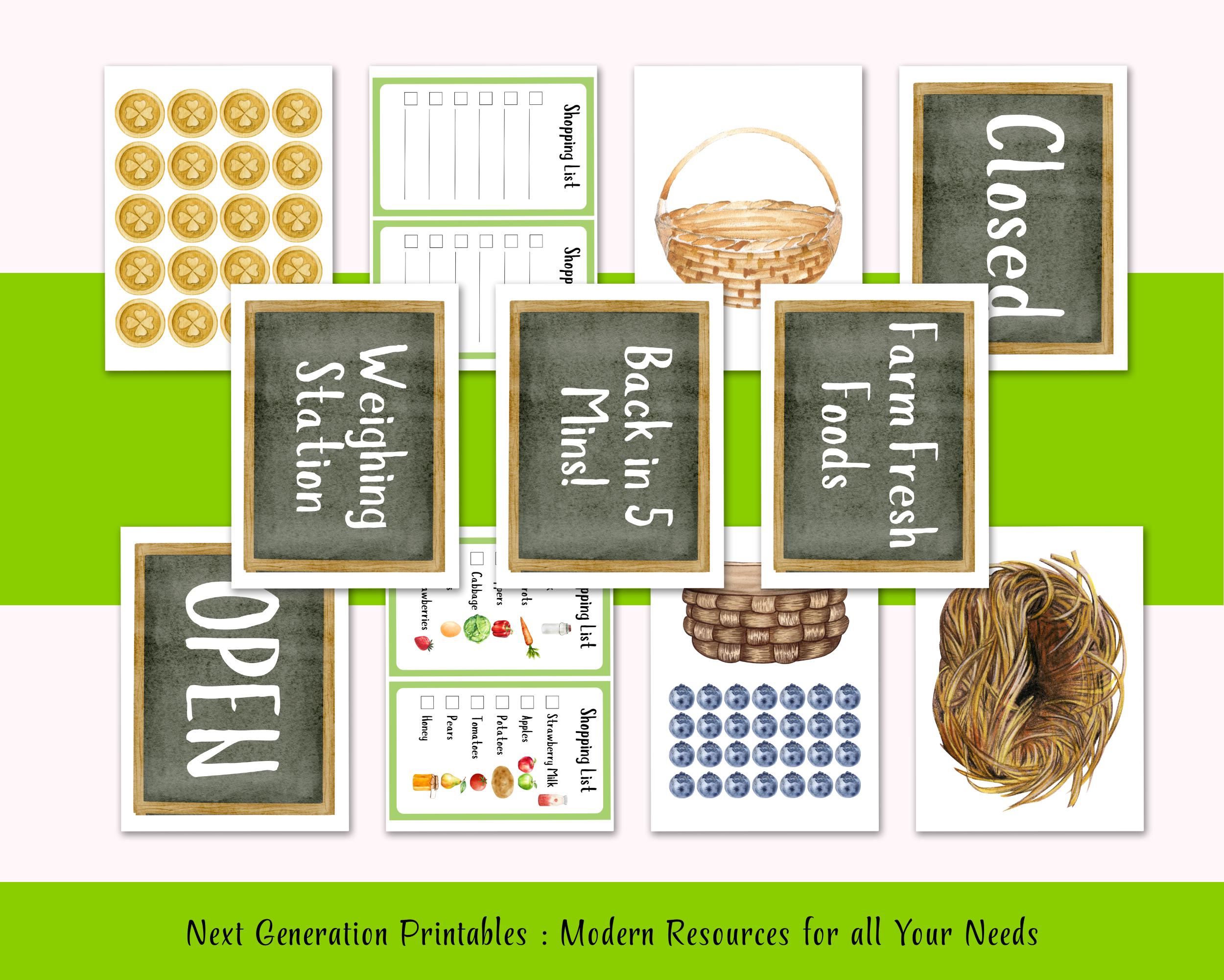 Farmers Market - Printable Pretend Play Set. Discover the Benefits of ...