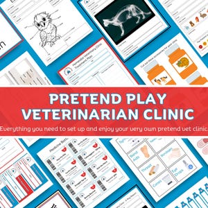 Printable Pretend Play Set: Veterinarian Clinic - Etsy