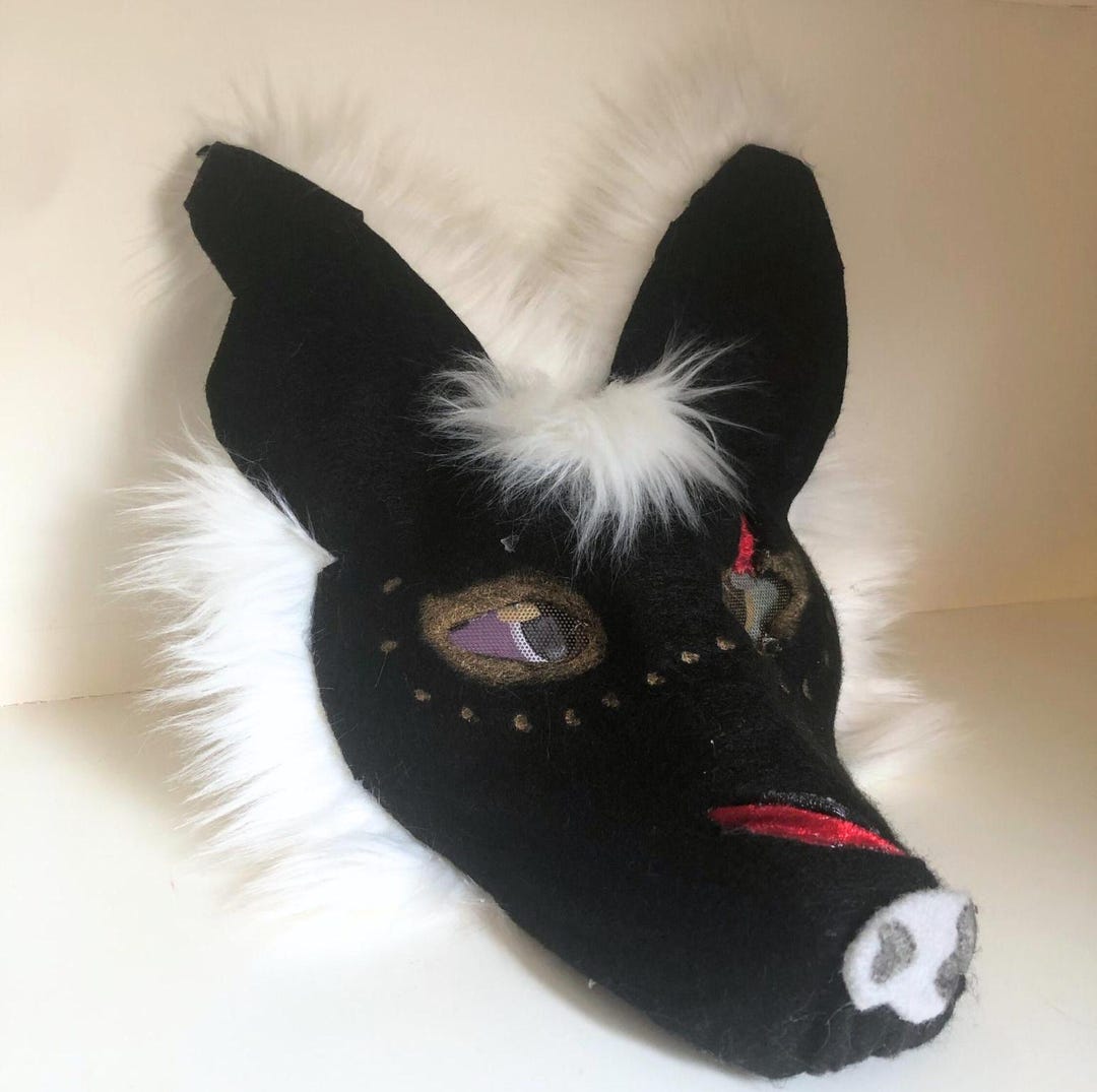 Wolf Mask, Scarred Wolf Mask, Canine Mask, Wolf, Animal Mask ...