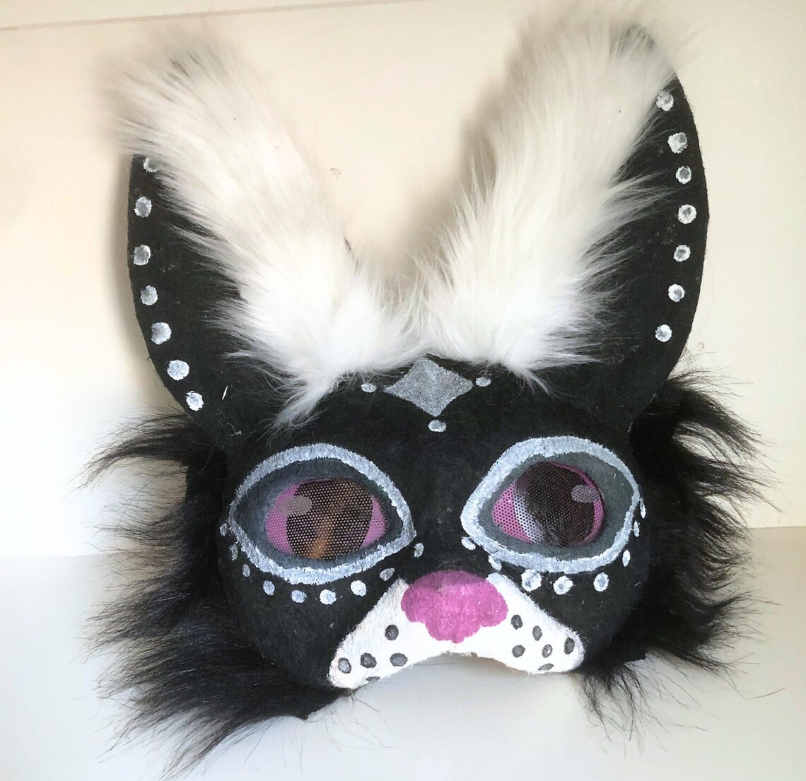 Feline Mask, Fully Lined Animal Mask, Renaissance Faire, Halloween ...
