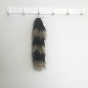Racoon Tail, Twelve 12 Inch Faux Fur Racoon Tail, for Cosplay, Costume ...