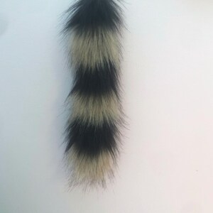 Racoon Tail, Twelve 12 Inch Faux Fur Racoon Tail, for Cosplay, Costume ...