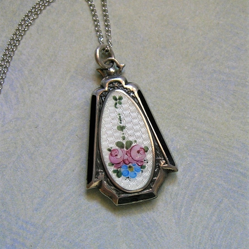 Enamel Locket - Etsy