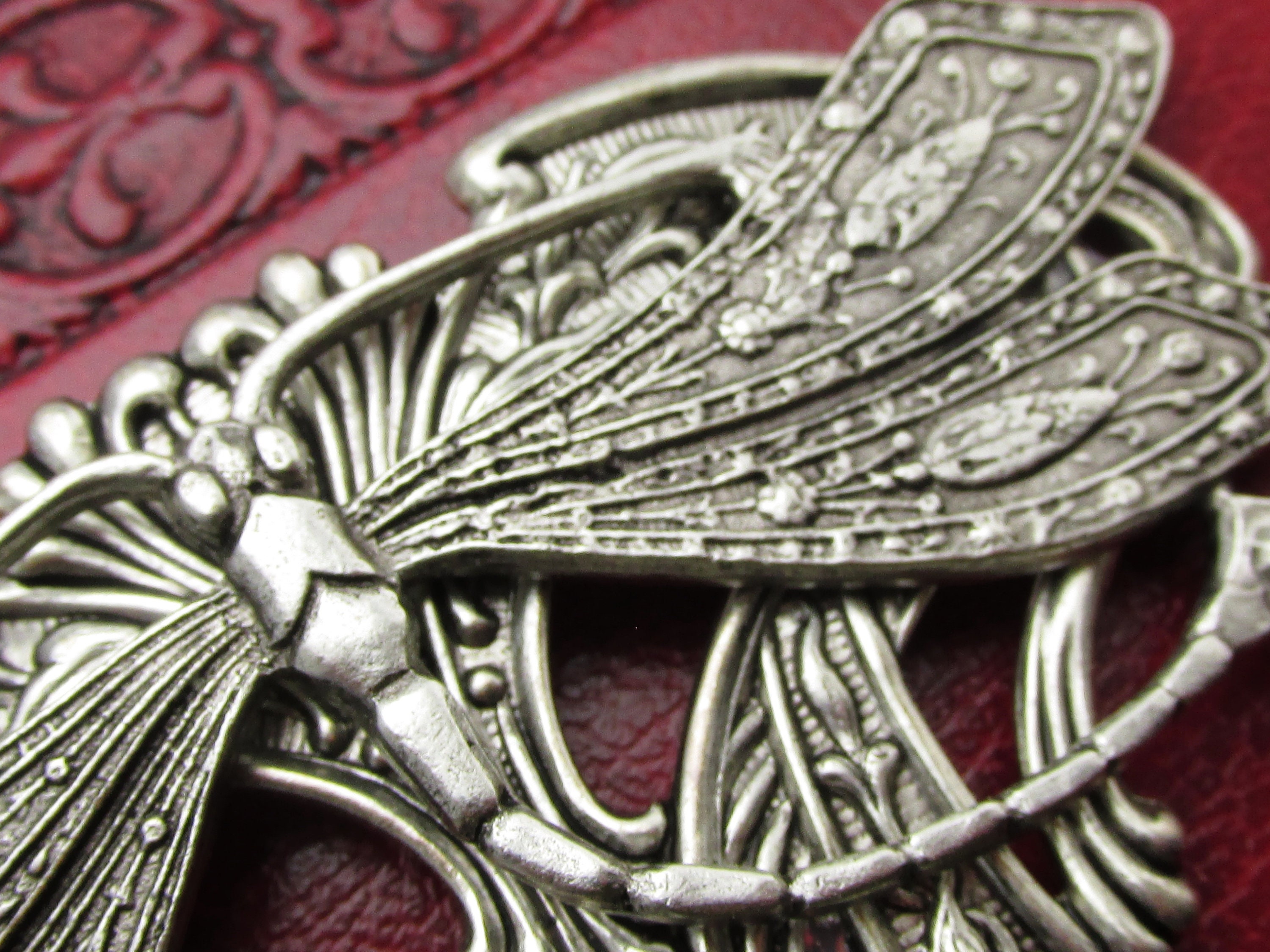 Dragonfly Hair Comb Decorative Hair Combs Large Dragonfly Art Nouveau ...