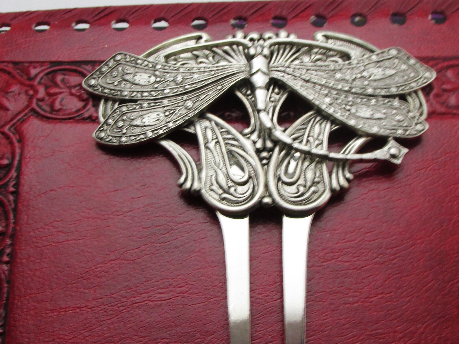 Dragonfly Hair Comb Decorative Hair Combs Large Dragonfly Art Nouveau ...