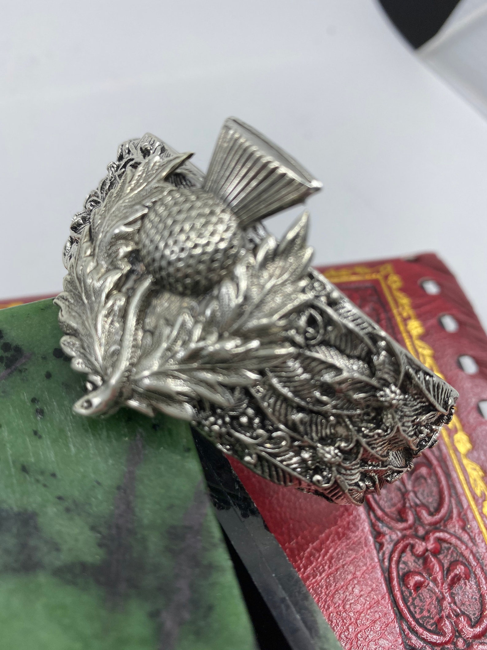 Scottish Thistle Cuff Bridal Thistle Silver Cuff Bracelet | Etsy