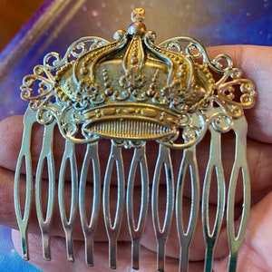 Crown Hair Comb Vintage Bridal Hair Accessories Decorative Combs Gold ...
