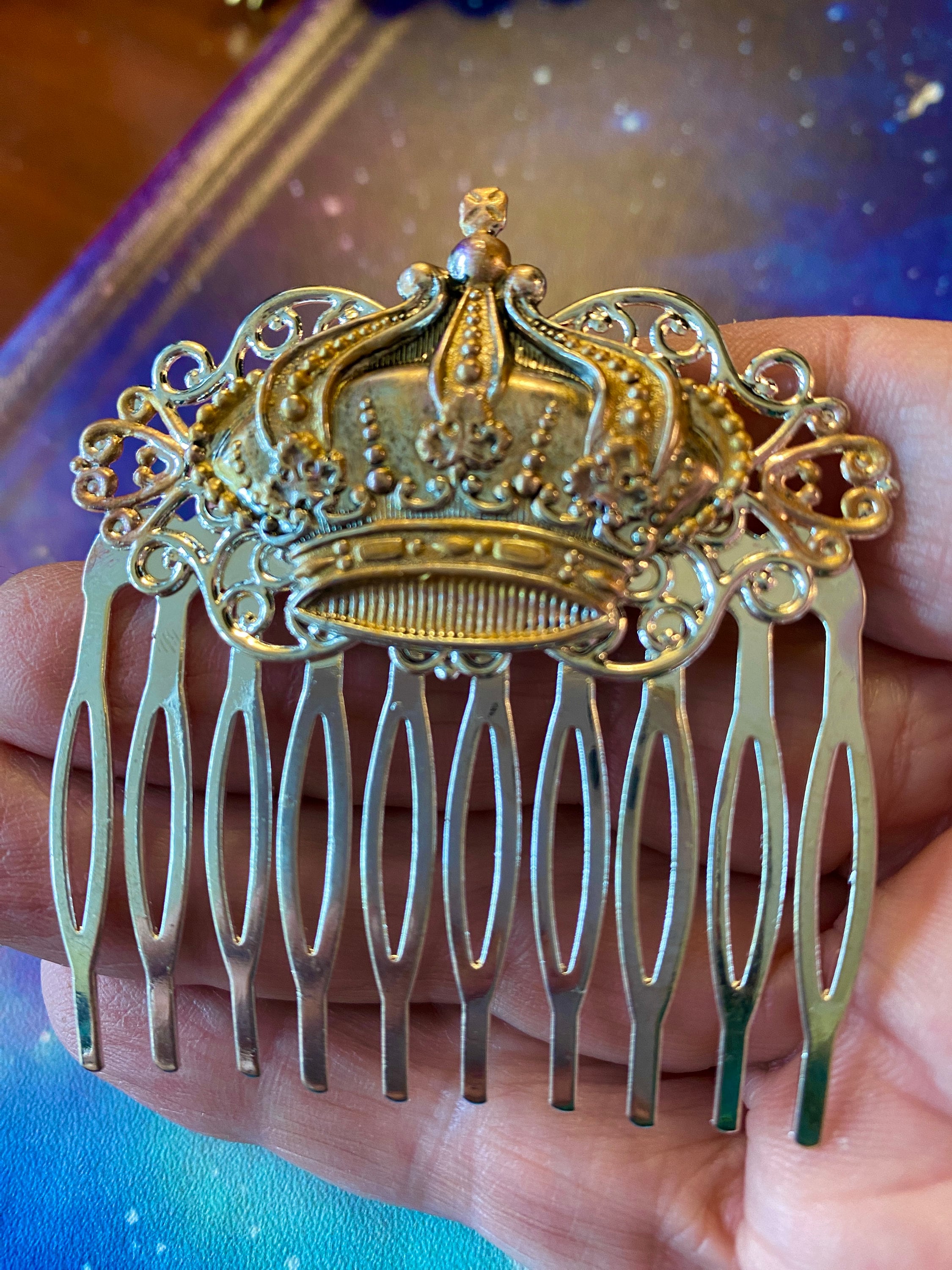 Crown Hair Comb Vintage Bridal Hair Accessories Decorative Combs Gold ...