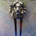 Lion Hair Comb, Sterling Silver Antique Finish, Exotic Bridal Accessory ...