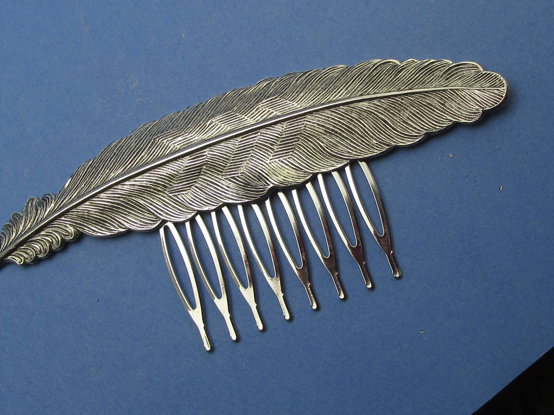 Feather Hair Comb Feathers Decorative Hair Combs Feathers Comb - Etsy