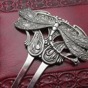 Dragonfly Hair Comb Decorative Hair Combs Large Dragonfly Art Nouveau ...