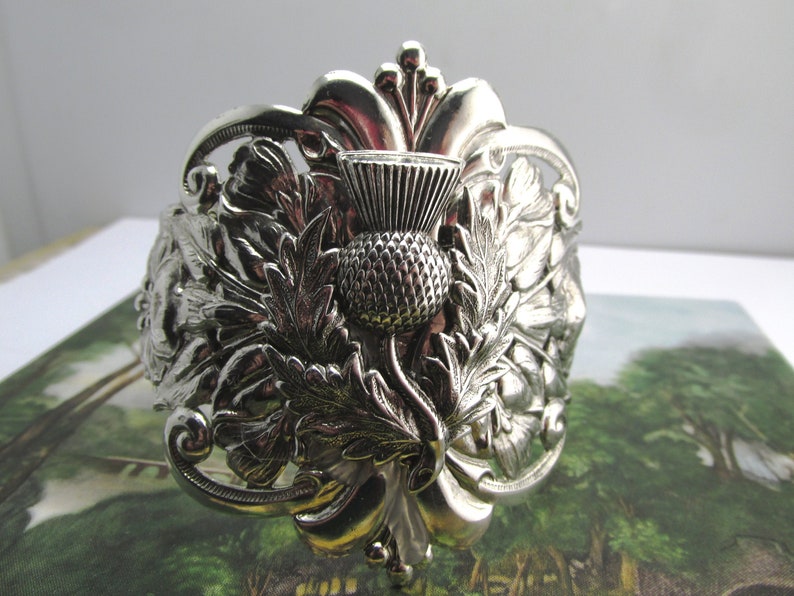 Scottish Thistle Cuff Outlander Jewelry Scottish Thistle - Etsy