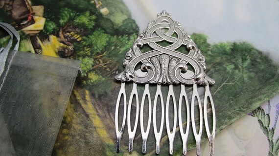 Celtic knot style Hair Comb Bridal Hair Accessories D… - Gem