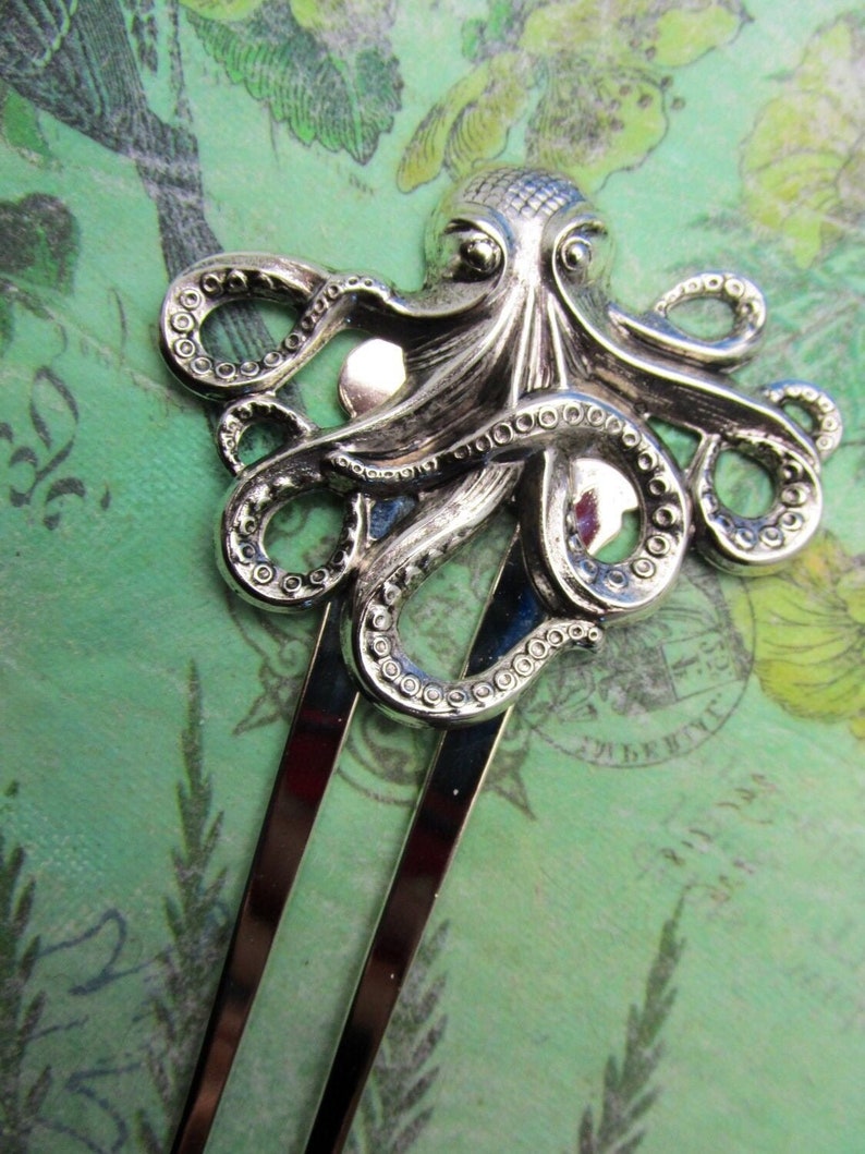 Octopus Hair Comb Nautical Hair Accessories Steampunk Hair - Etsy