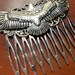 Silver Eagle Hair Comb: Soaring Hawk, Handcrafted - Etsy
