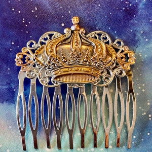 Crown Hair Comb Vintage Bridal Hair Accessories Decorative Combs Gold ...