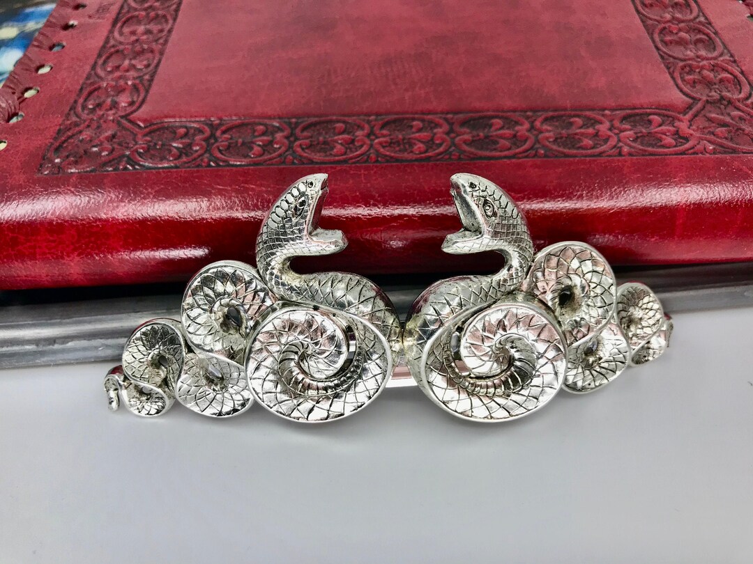 Snake Hair Clip Silver Hair Clips Serpent Hair Accessories Snakes ...