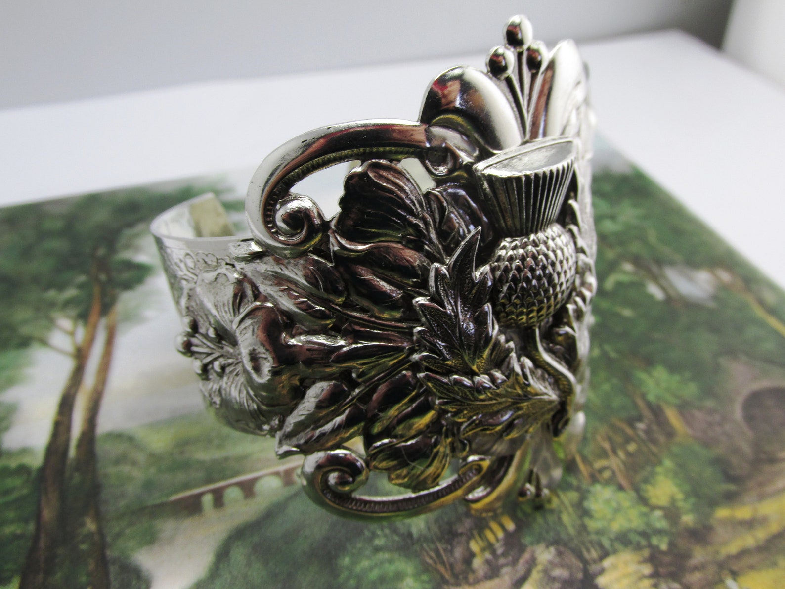 Scottish Thistle Cuff Outlander Jewelry Scottish Thistle | Etsy