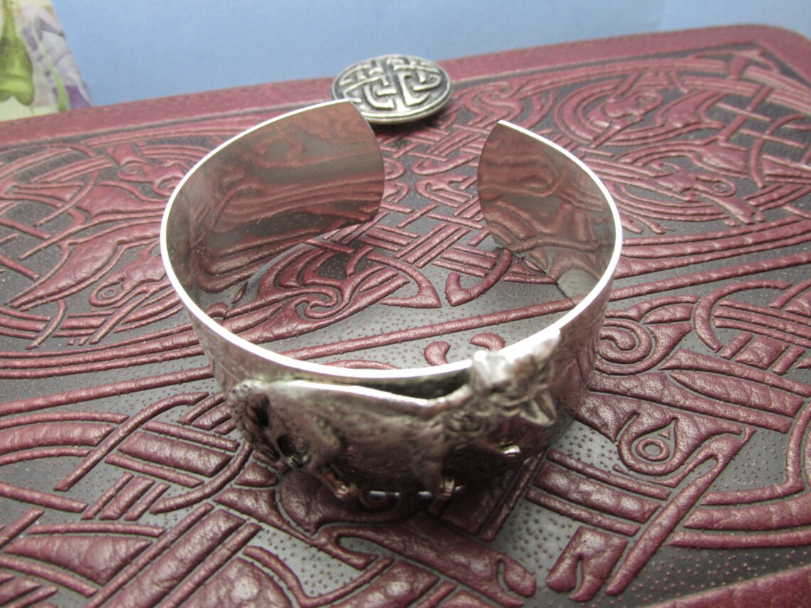 Fox Bracelet Foxes Cuff Bracelet Animal Jewelry Silver Cuff Bracelet ...