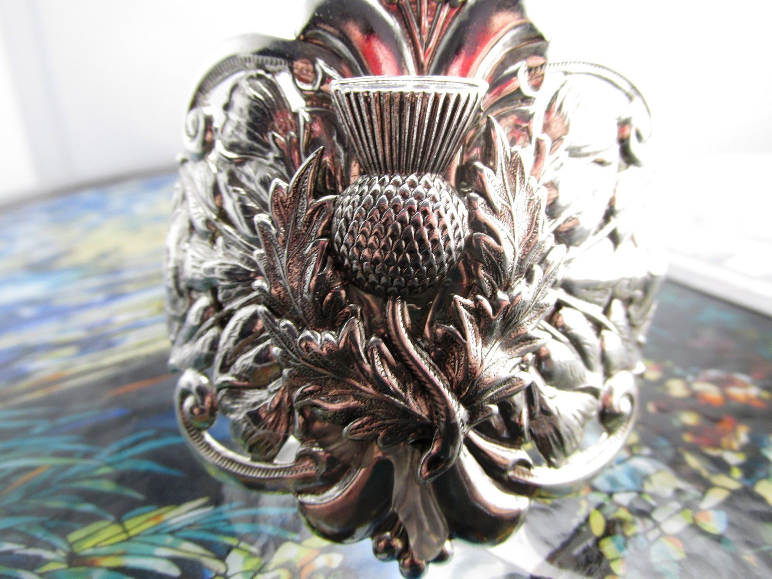 Scottish thistle Cuff Outlander Jewelry Scottish Thistle | Etsy