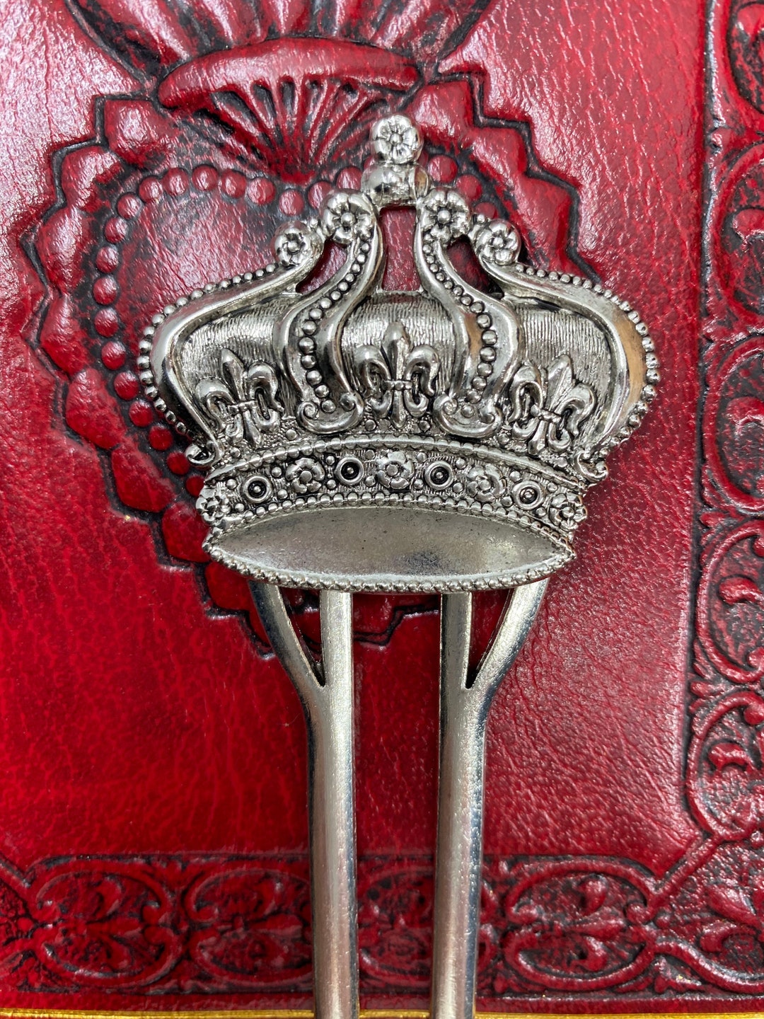 Crown Hair Comb Vintage Bridal Hair Accessories Decorative Combs Silver ...