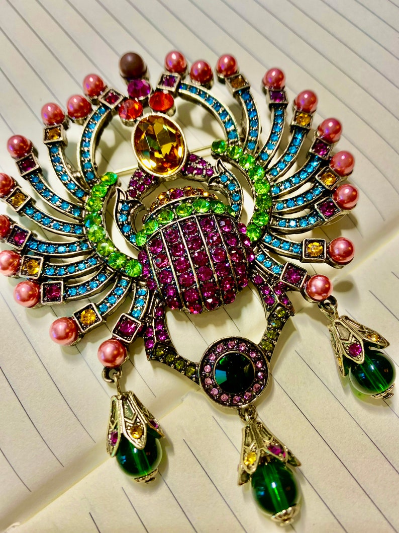 Scarab Pin Scarab Brooch Magnificent Large Statement PIN - Etsy