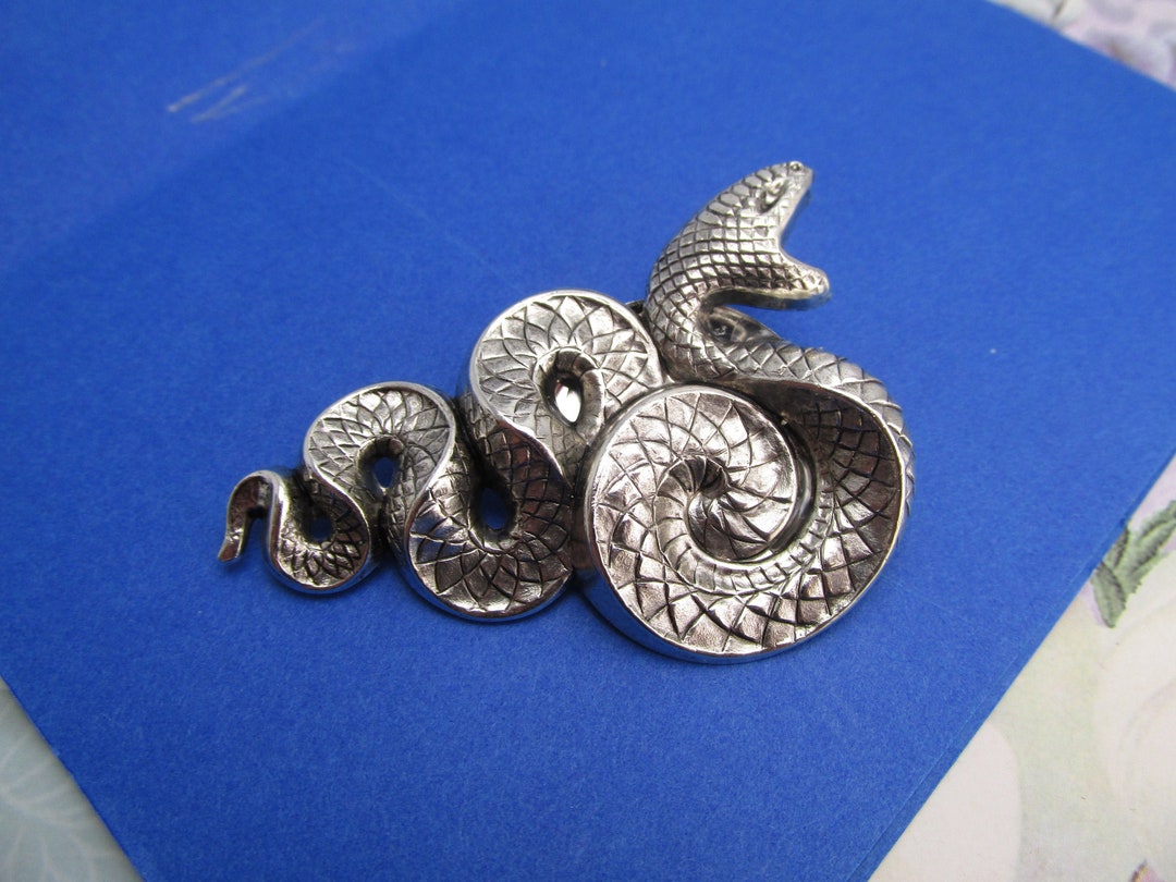 Snake Pin Snakes Brooch Serpent Jewelry Large Open Mouth Snake Pins ...