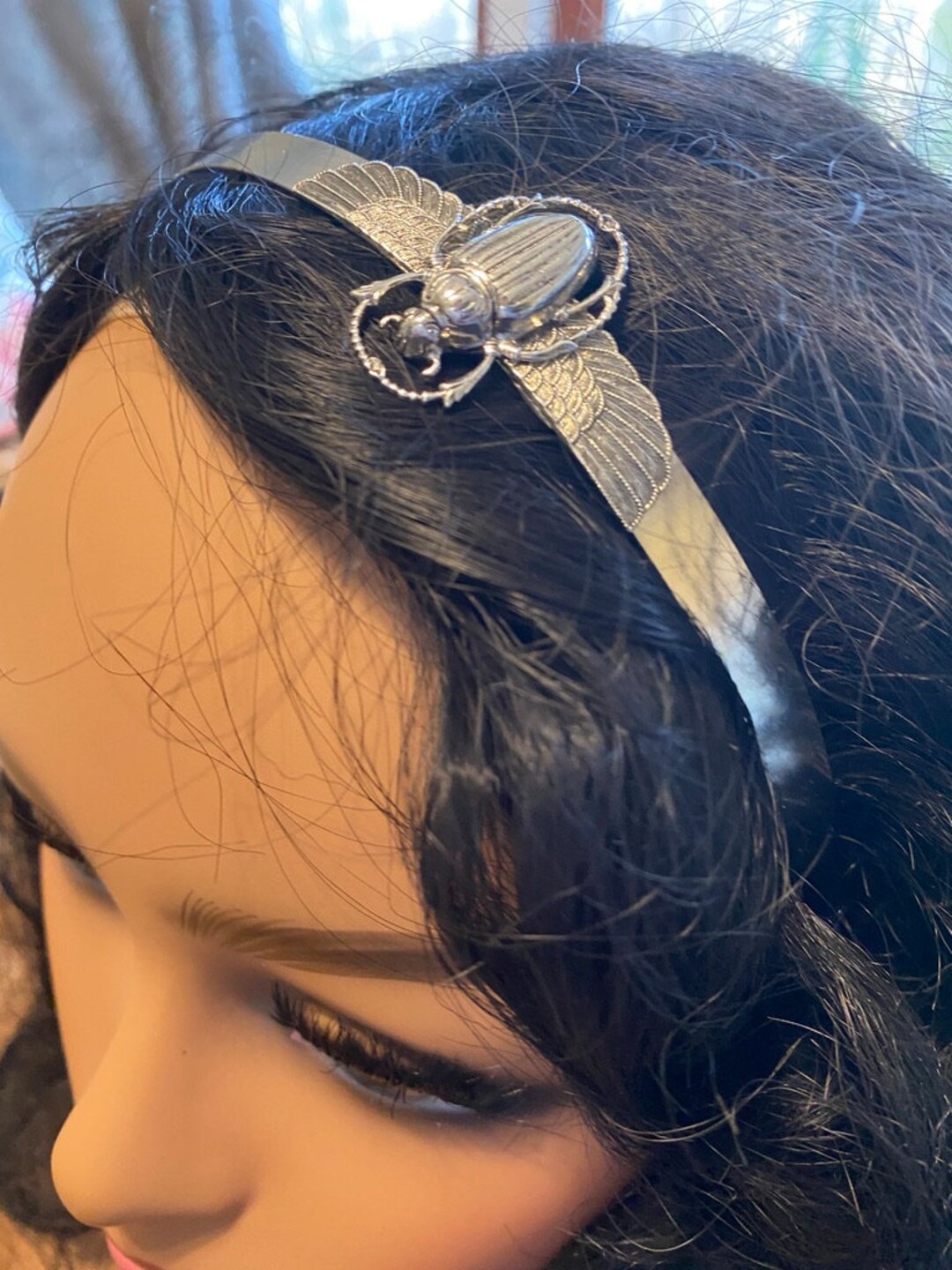Scarab Hair Band Head Band Stainless Steel Vintage Inspired Flying ...