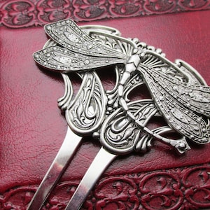 Dragonfly Hair Comb Decorative Hair Combs Large Dragonfly Art Nouveau ...