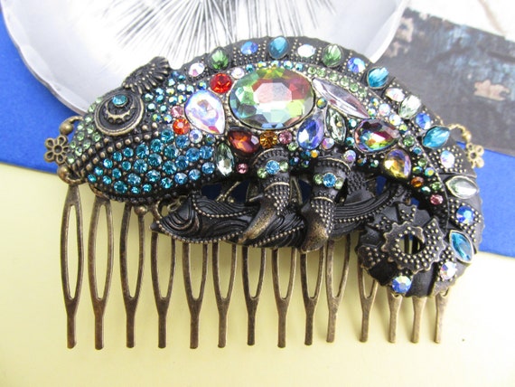 Gecko Lizard Hair Comb Woodland Wedding Vintage Hair combs | Etsy