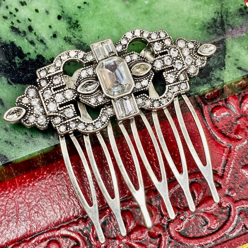 Hair Comb Small Art Deco - Etsy