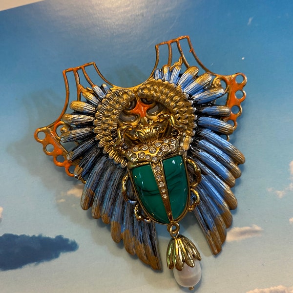 Egyptian Revival Brooch - Etsy