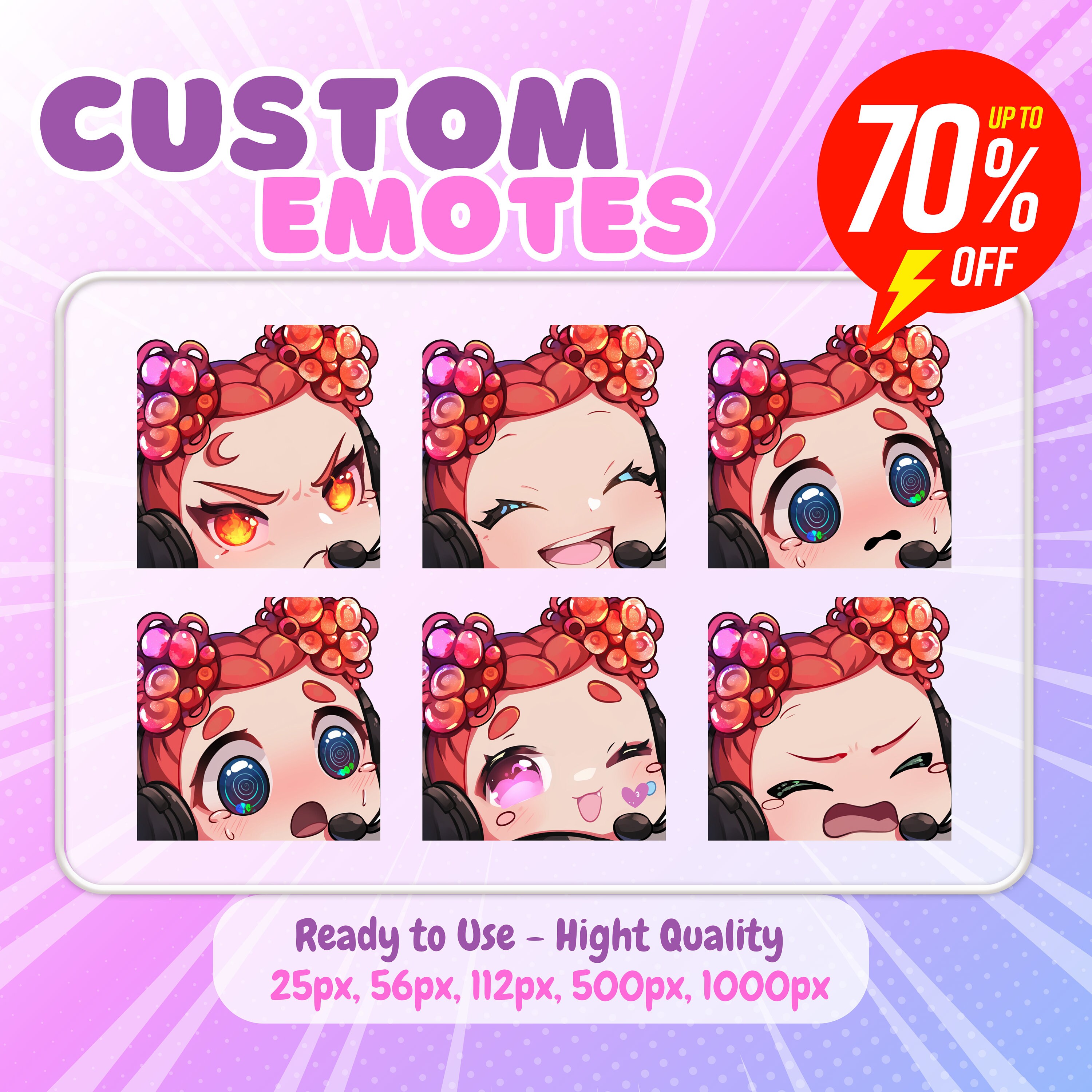 Custom Twitch Emotes, Animated Emotes, Vtuber Emotes, Pet Animal Emote ...