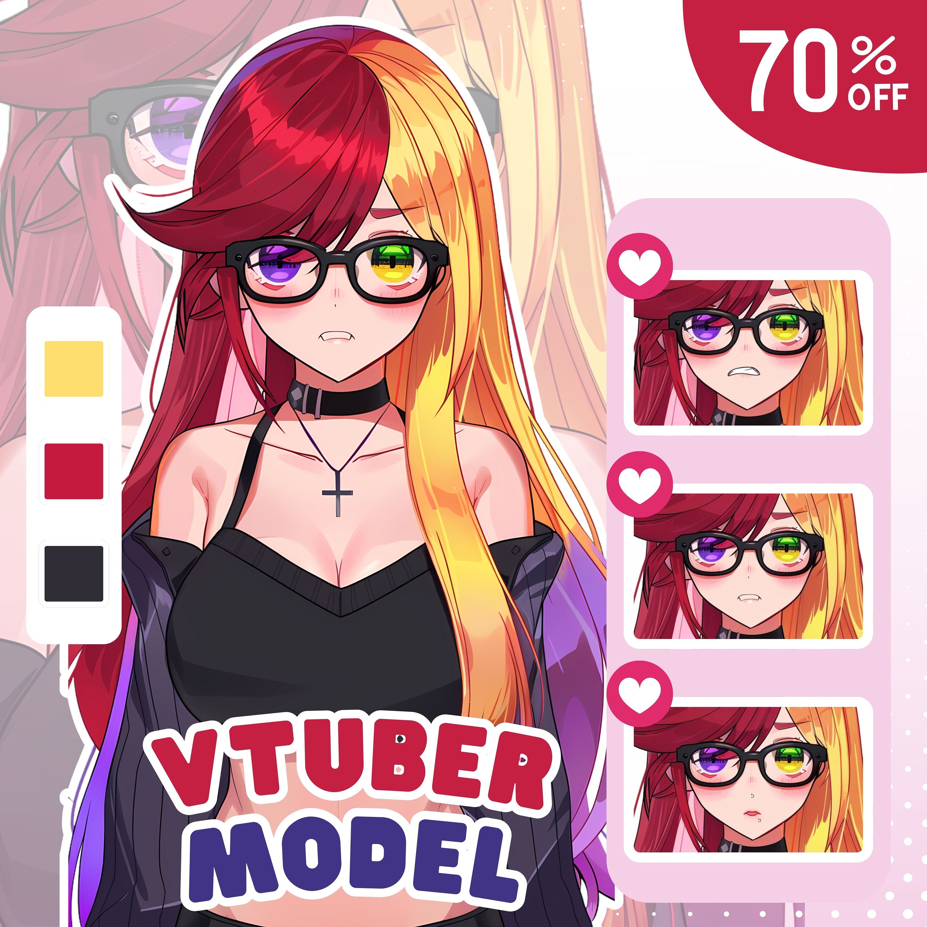 Custom Vtuber, Custom Live2d Vtuber Commission, Vtuber Assets, Anime ...