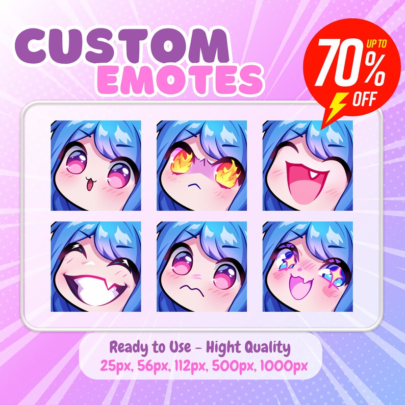 Custom Twitch Emotes, Animated Emotes, Vtuber Emotes, Pet Animal Emote ...