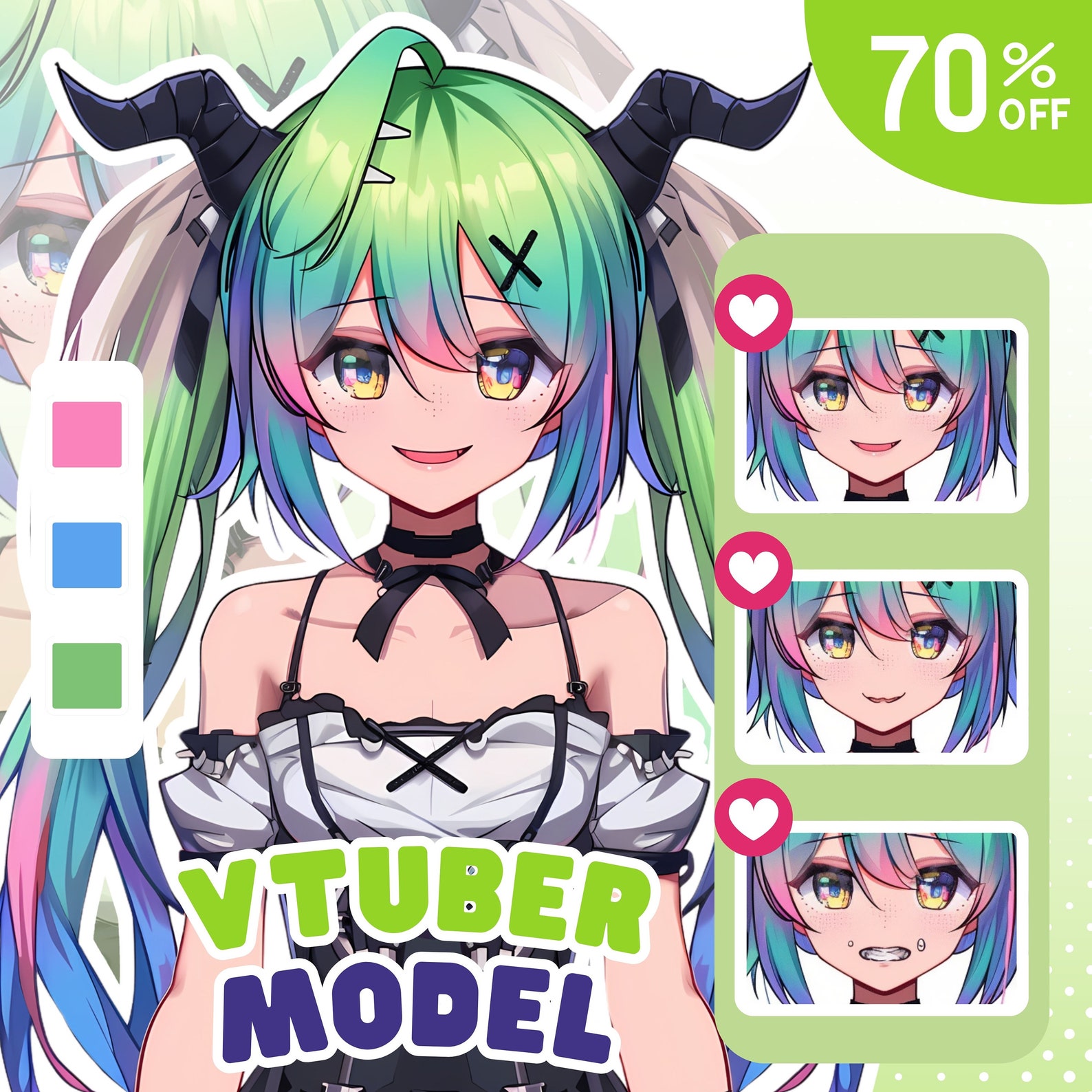 Custom Vtuber, Custom Live2d Vtuber Commission, Vtuber Assets, Anime ...