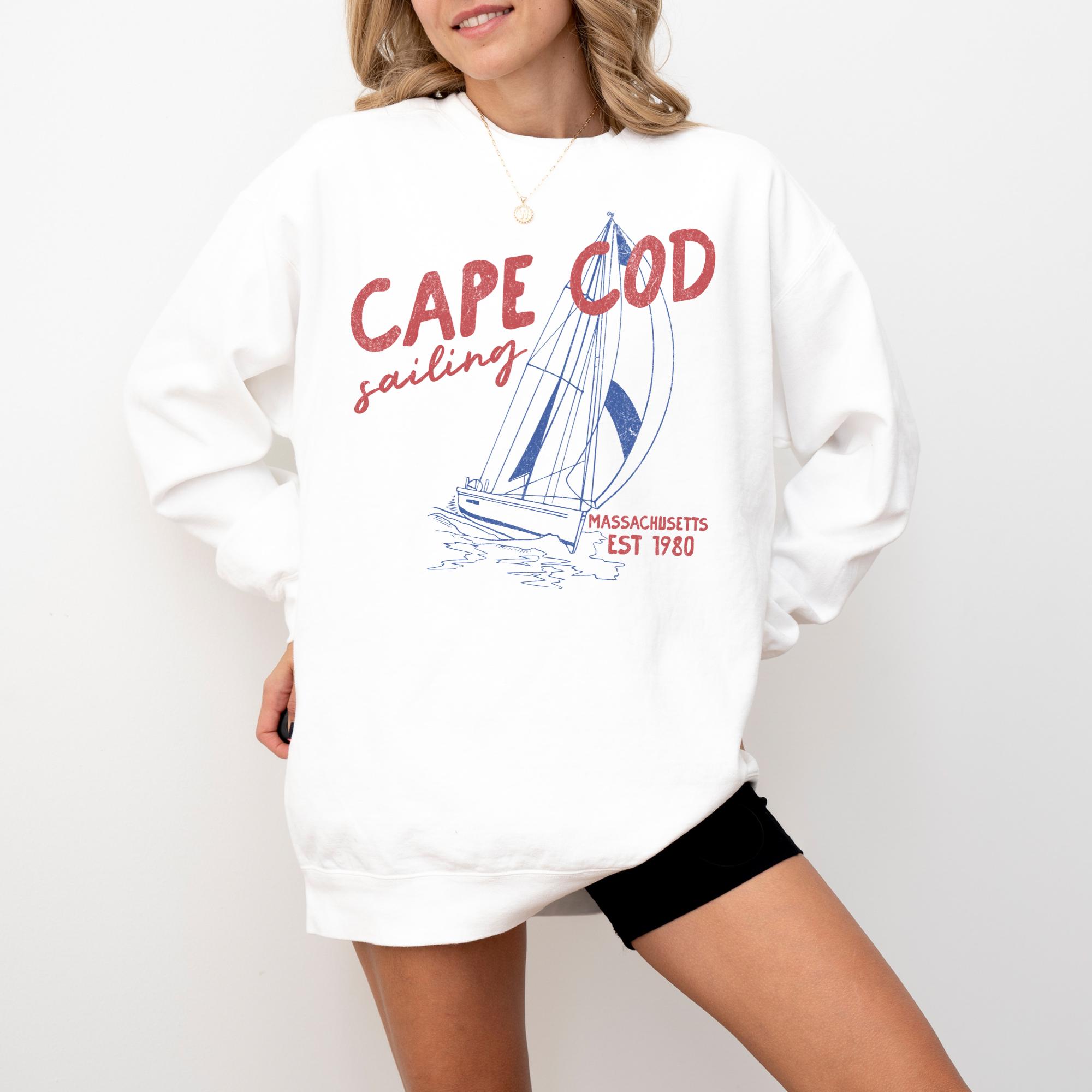 Cape Cod Sailing Comfort Colors Lightweight Cotton Crewneck Sweatshirt ...