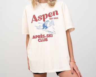 Aspen Après-ski Club, Comfort Colors Lightweight Cotton Crewneck ...