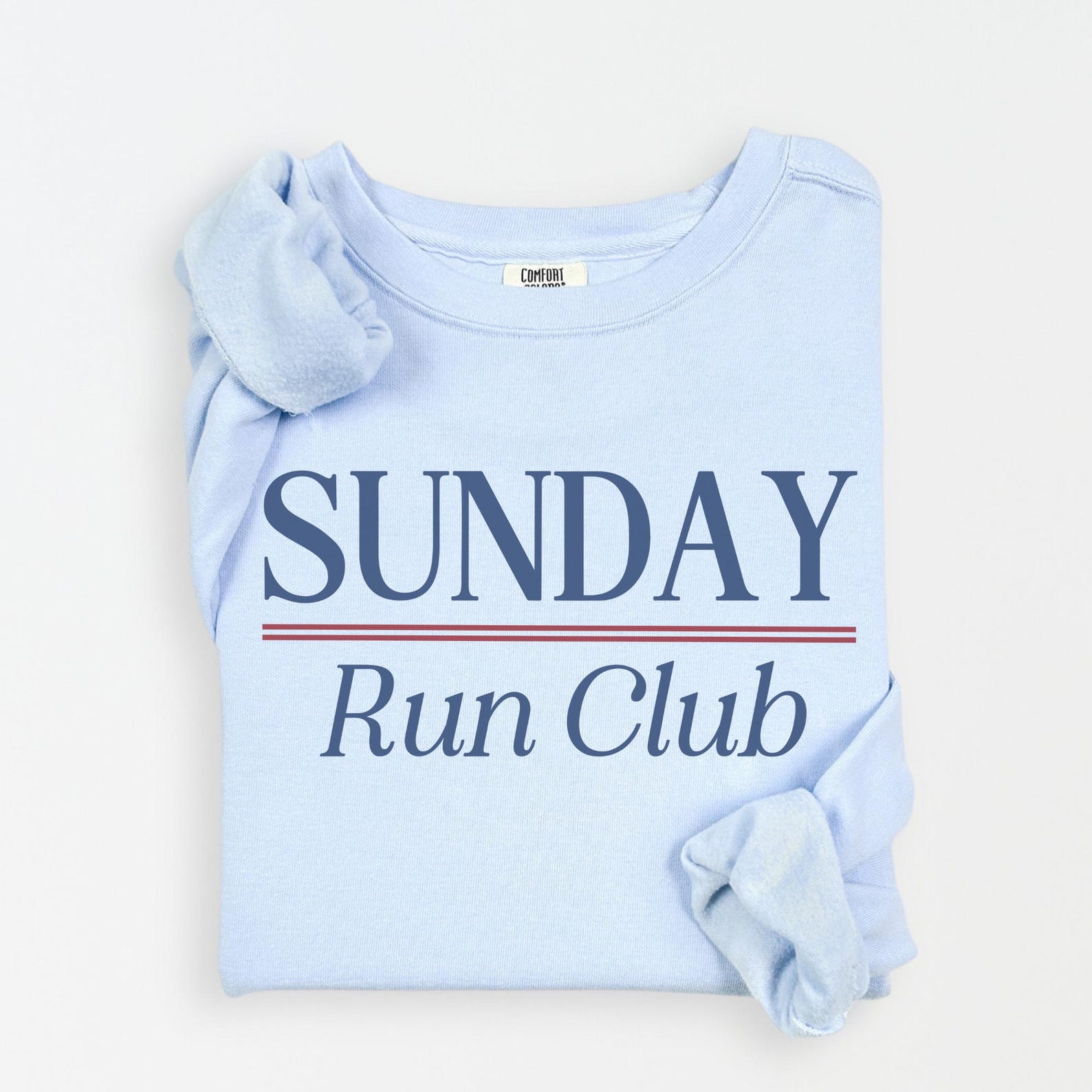 Sunday Run Club Comfort Colors Lightweight Cotton Crewneck Sweatshirt ...