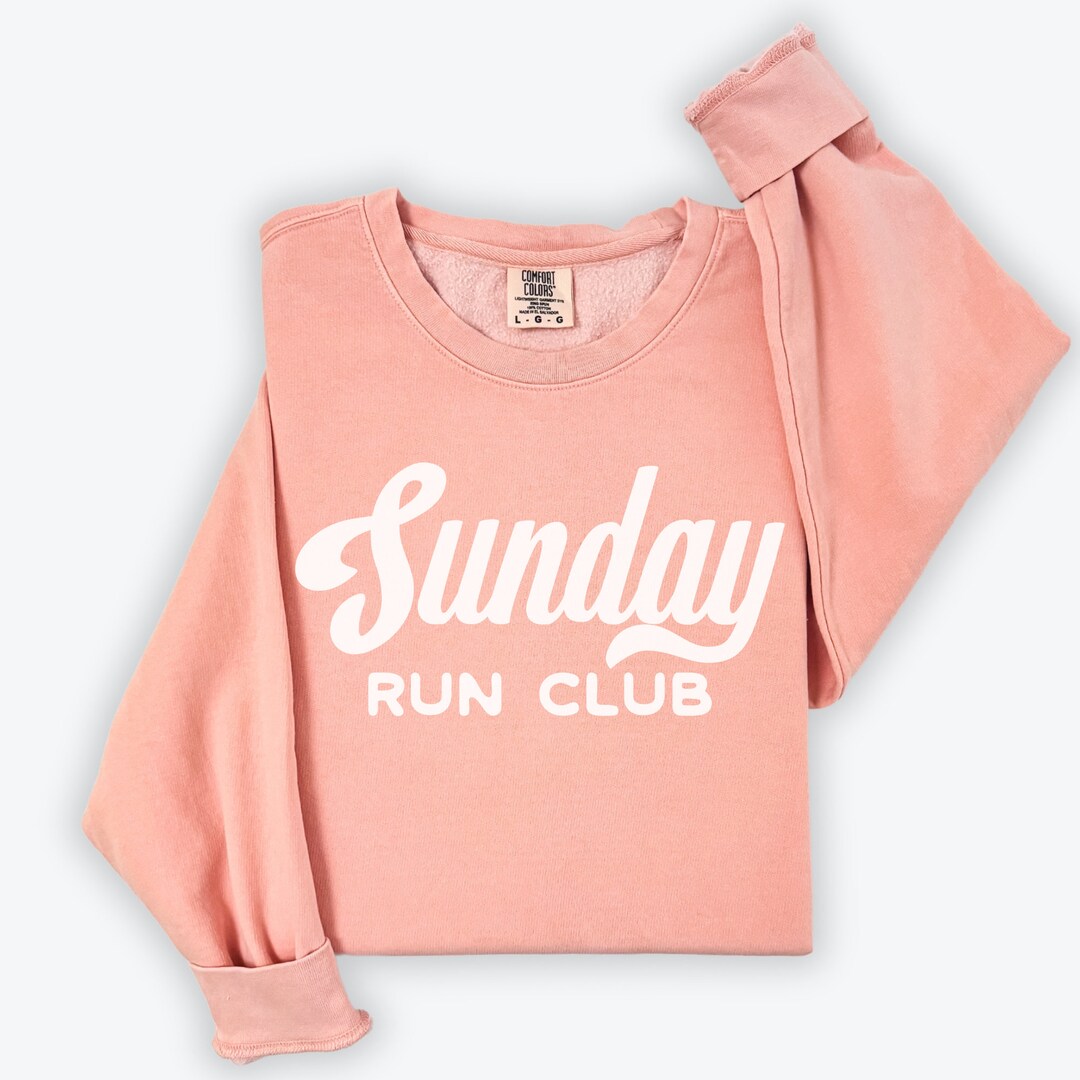 Sunday Run Club Comfort Colors Lightweight Crewneck Cotton Sweatshirt ...