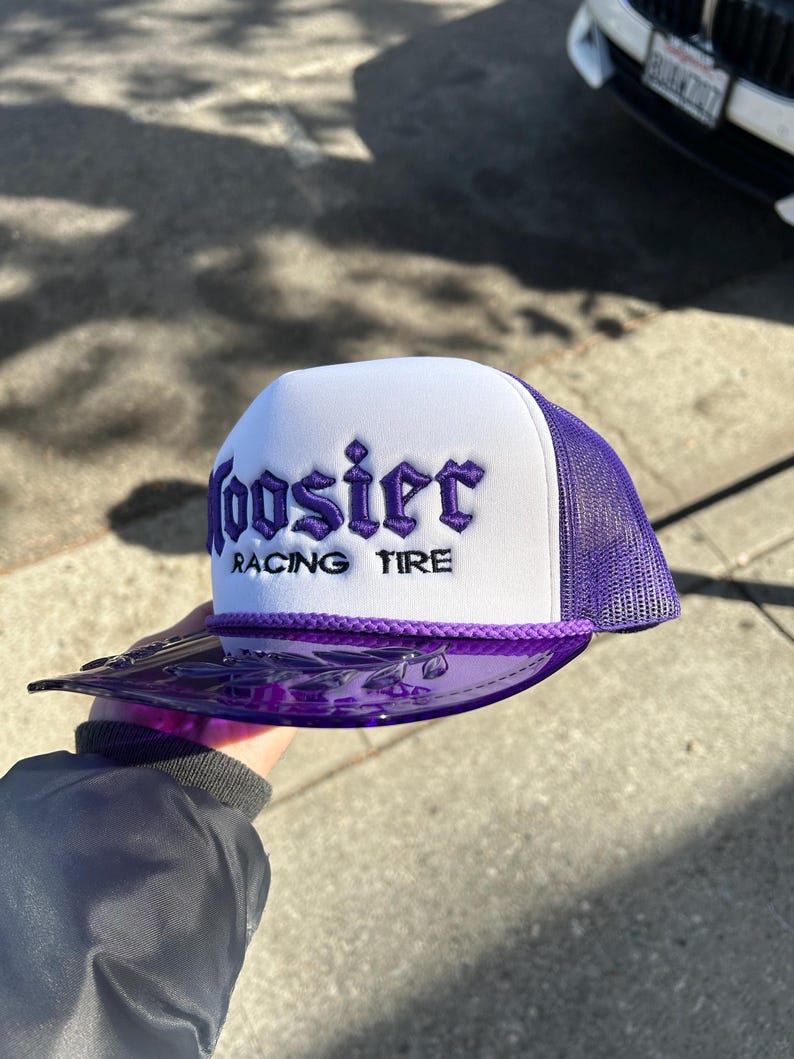 Hoosier Racing Tire Trucker Hat Purple Transparent Oak Leaf Visor - Etsy