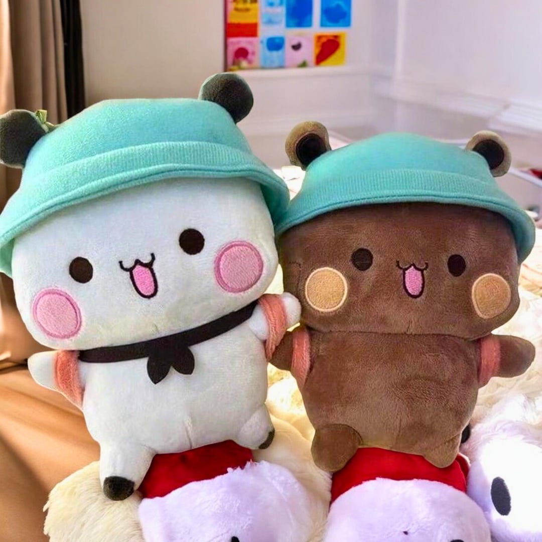 Cute Bubuu & Duduu Plushie Panda Bear Hug Stuffed Kawaii Toy for Kids ...
